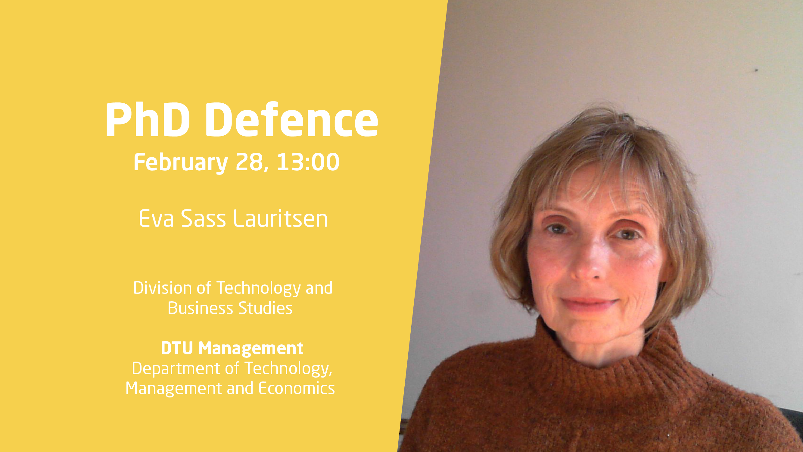 PhD Defence Eva Sass Lauritsen
